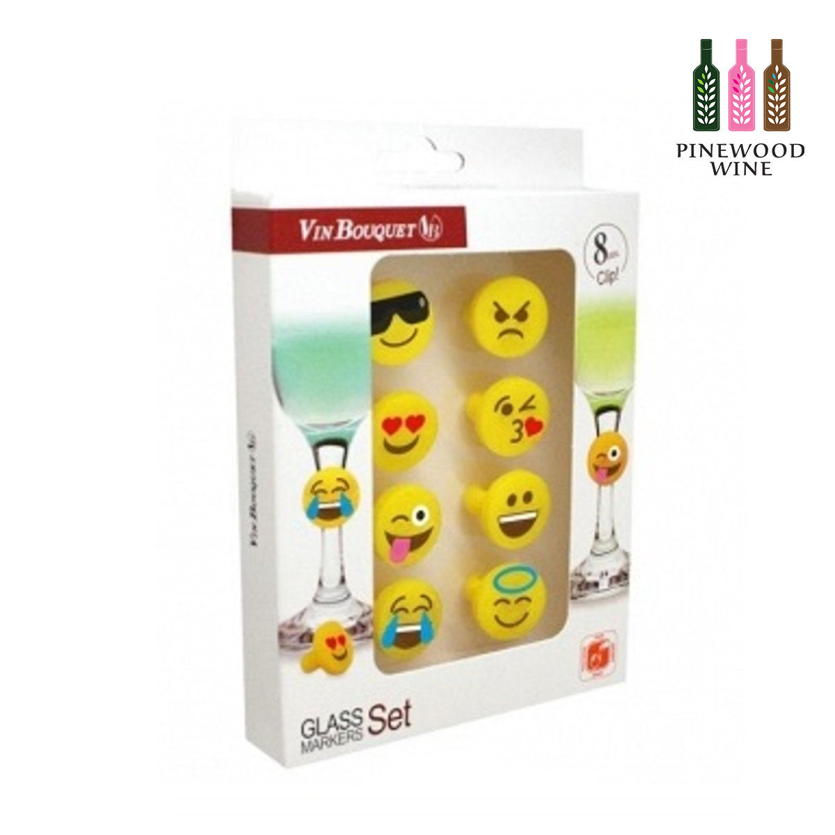 Vin Bouquet - Emoji Glass Markers – Pinewood Wine